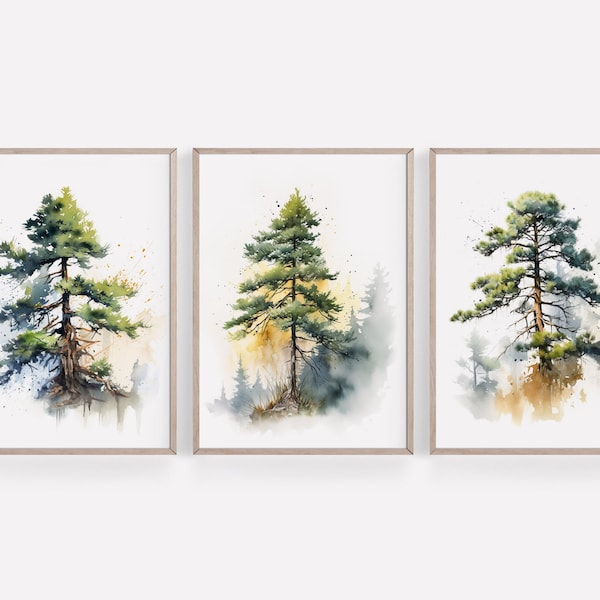Pine Tree Wall Art - Etsy
