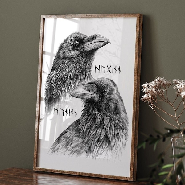 Hugin and Munin - Etsy