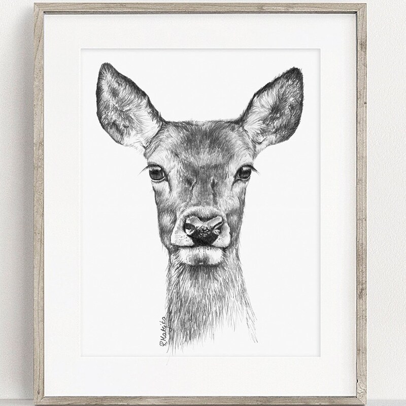 Printable Deer Art - Etsy