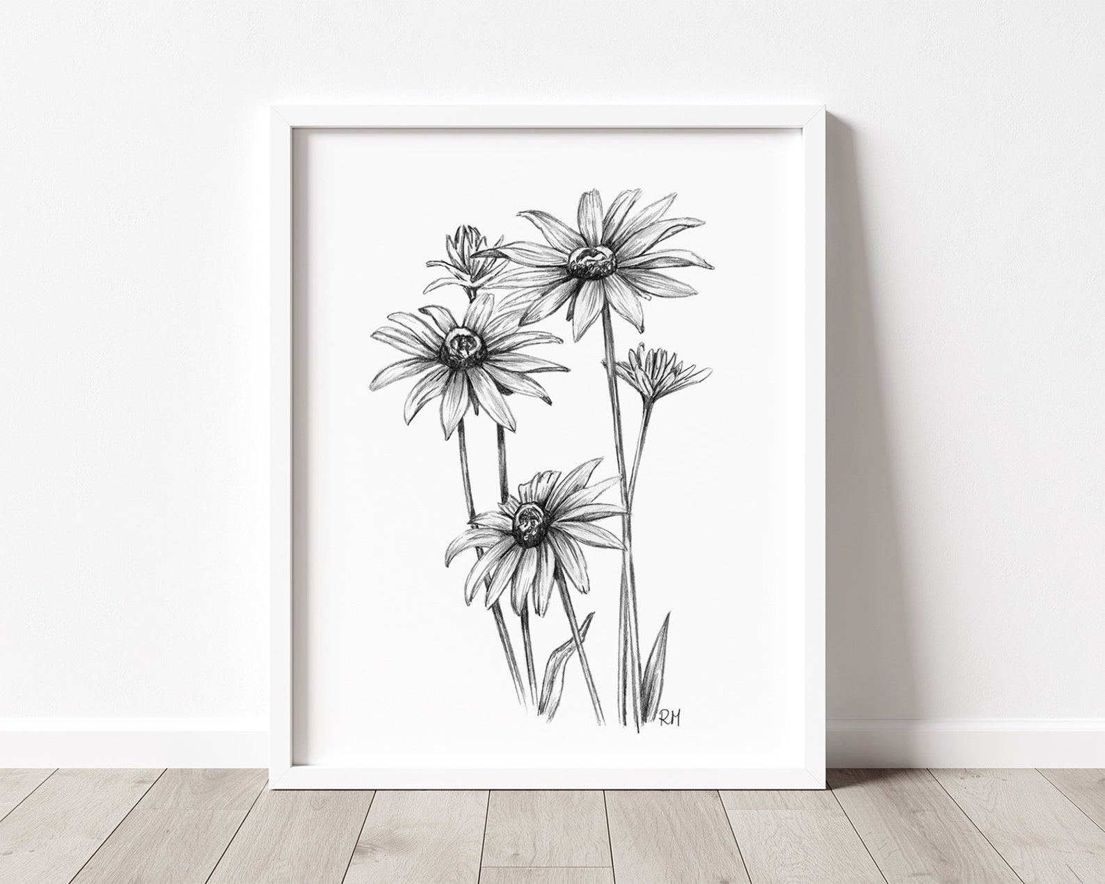 Daisies Art PRINT, Daisy Flower Wall Art, Nature Decor, Wildflower ...