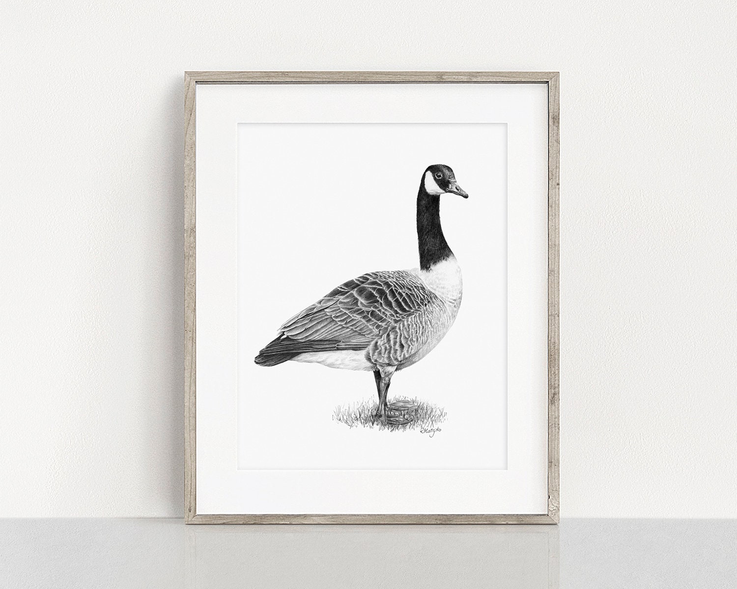Canada Goose Art PRINT Wild Goose Pencil Drawing Wall Art - Etsy