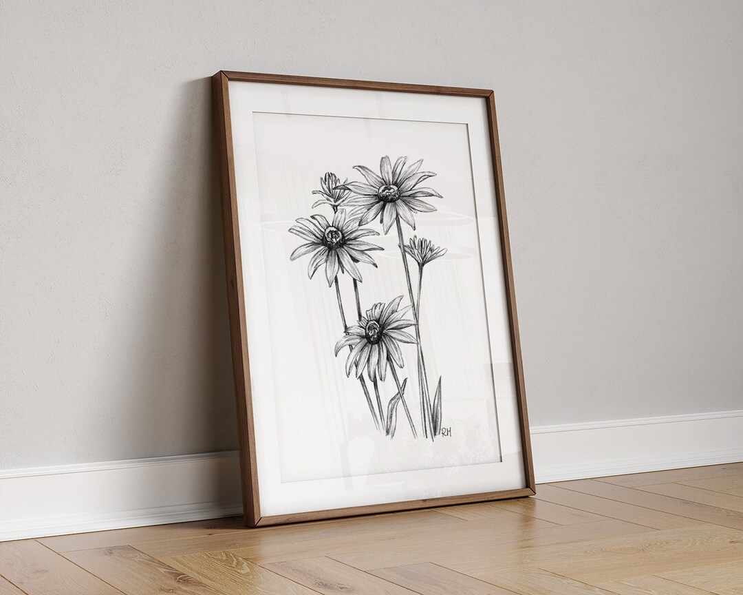 Daisies Art PRINT, Daisy Flower Wall Art, Nature Decor, Wildflower ...