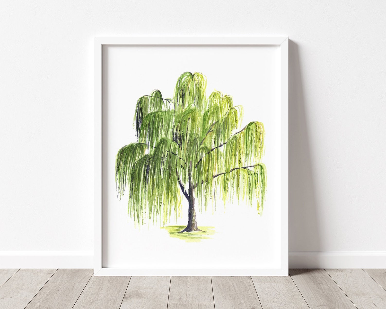 PRINTABLE Willow Tree Art - Watercolor Weeping Willow Tree Print ...