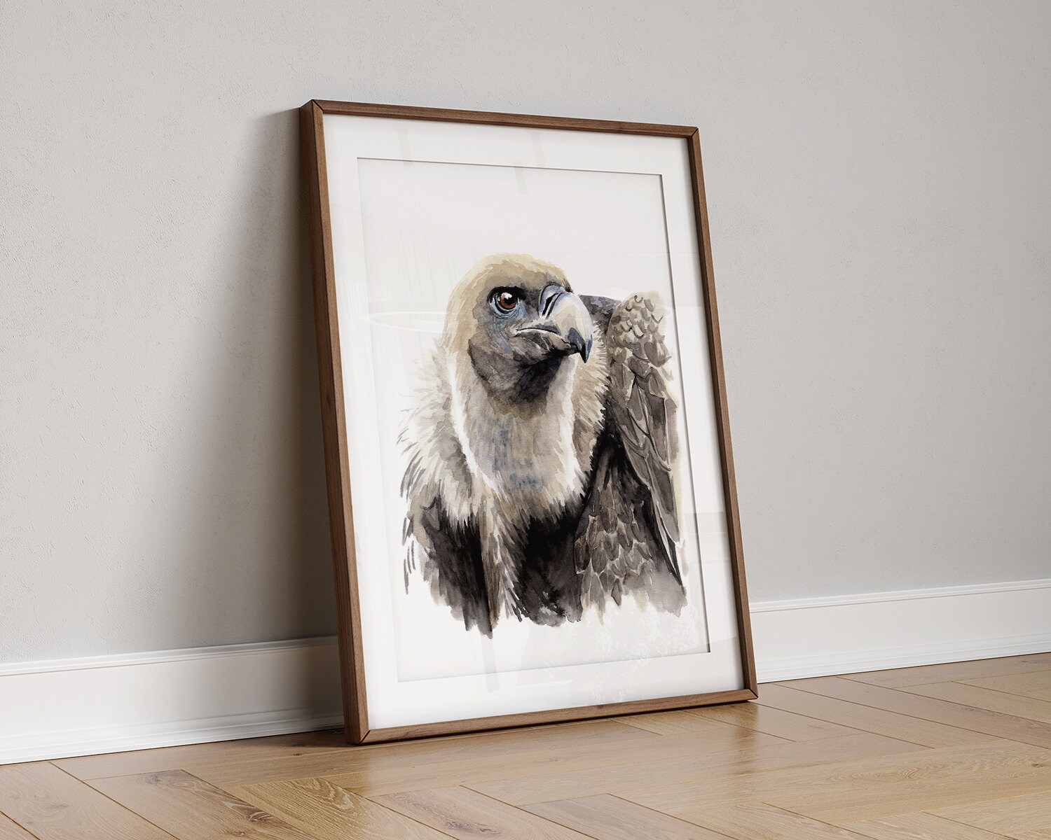 PRINTABLE Vulture Watercolour Art, Bird of Prey Painting, Bird Watching ...