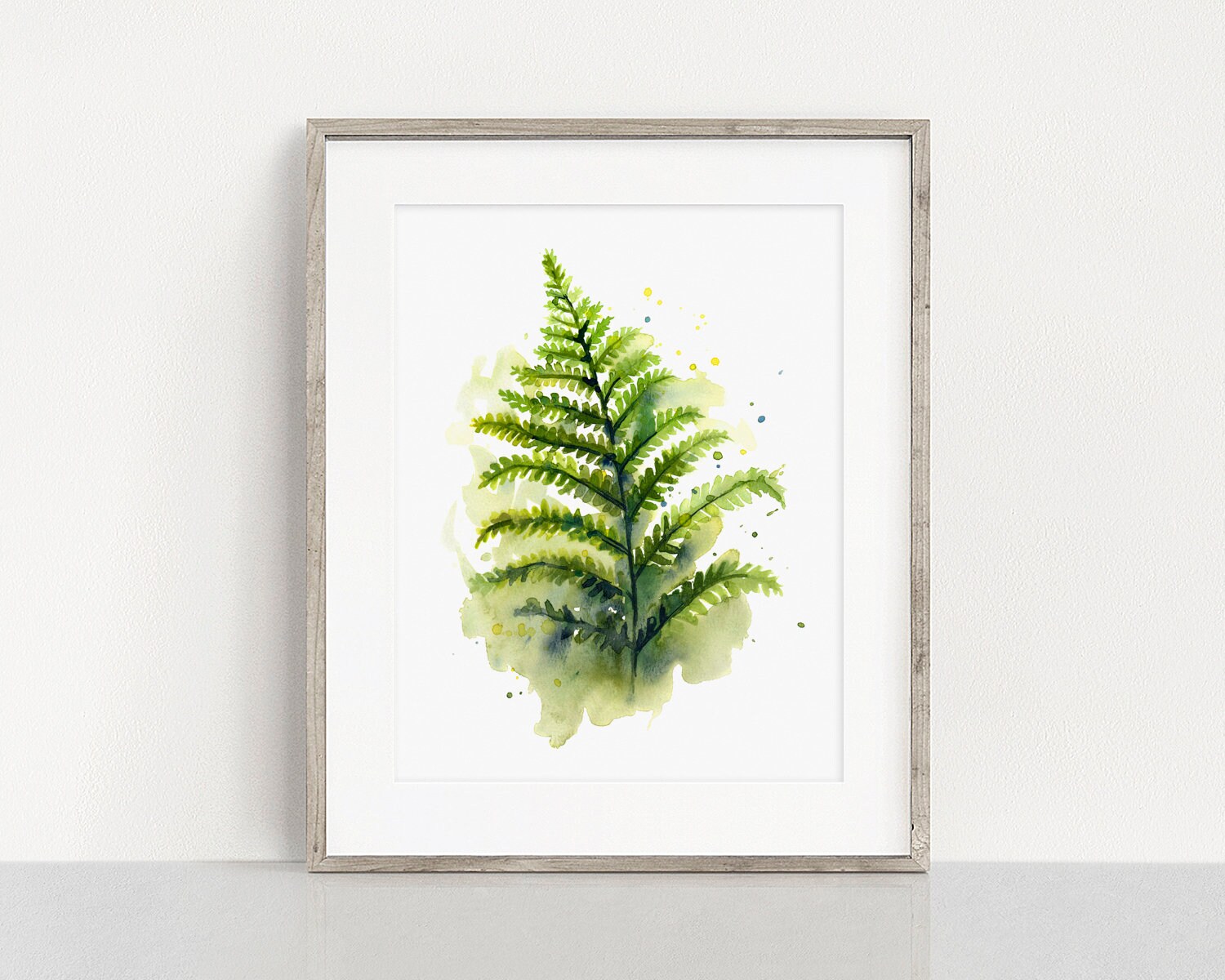 Fern Art PRINT, Watercolour Fern Print, Green Woodland Plant Painting ...