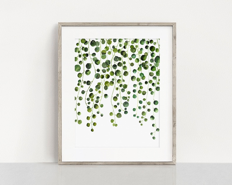 PRINTABLE Hanging Plant Art Print Watercolor Painting - Etsy