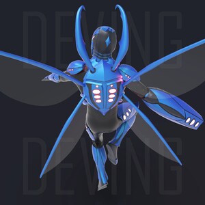 BLUE BEETLE ARMOR 3D Printable for Cosplay - Etsy