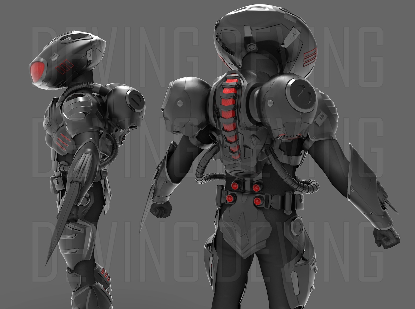 BLACK MANTA ARMOR From Aquaman Movie 3D Printable Files for Cosplay - Etsy