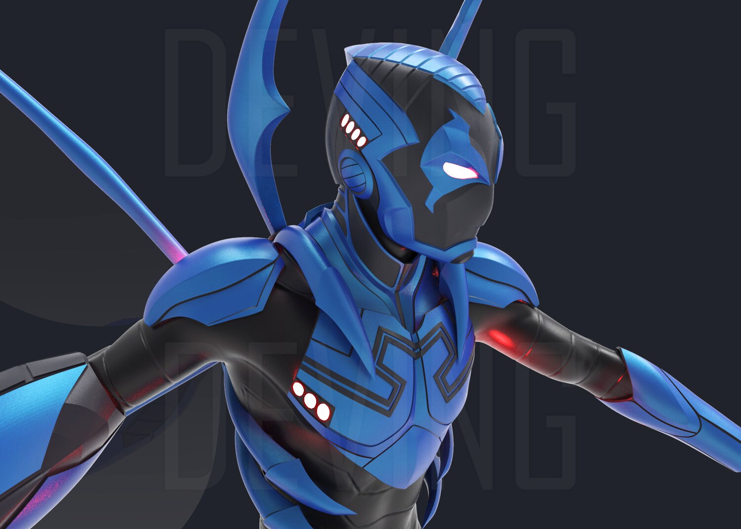 BLUE BEETLE ARMOR 3D Printable for Cosplay - Etsy