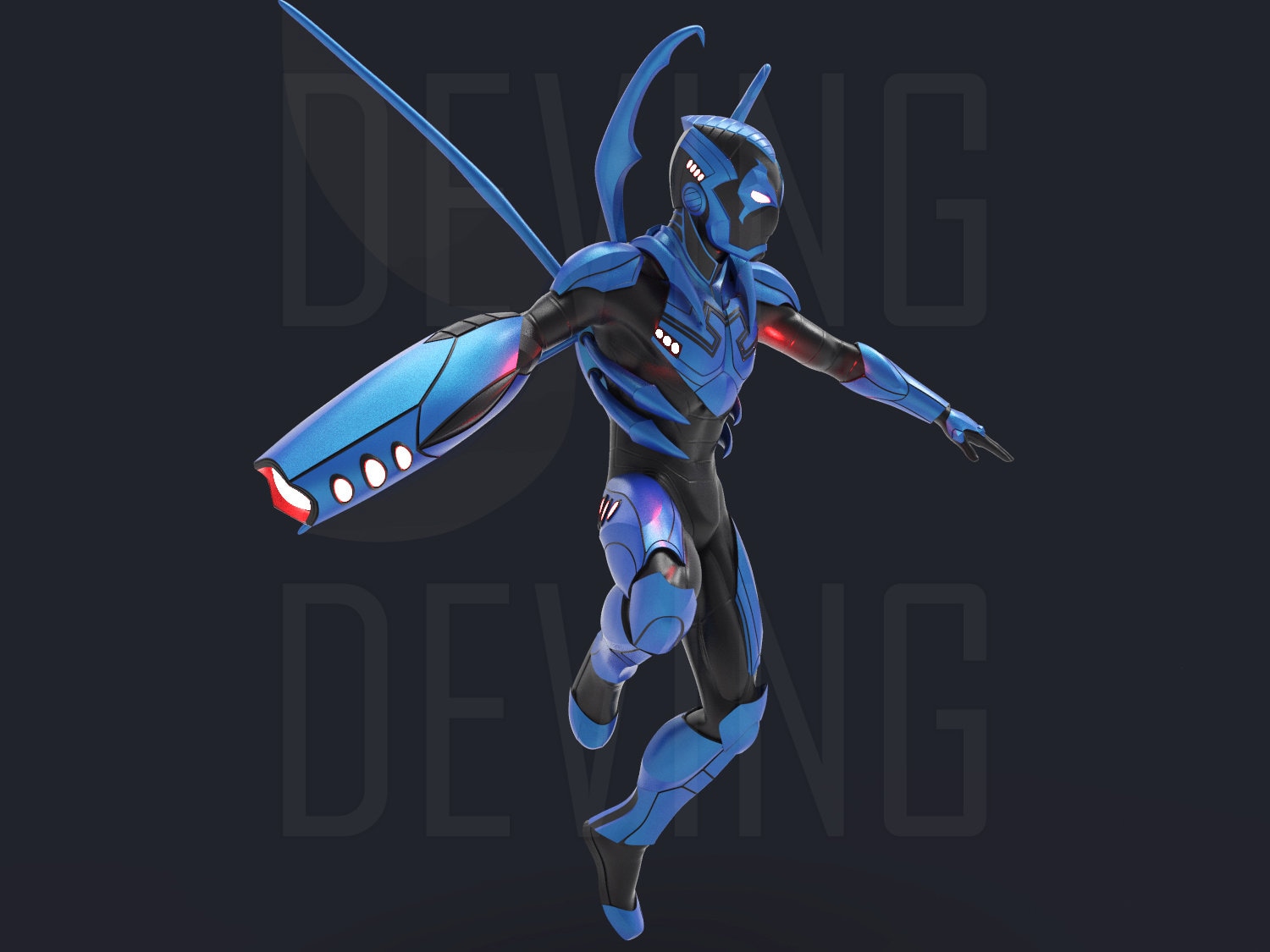 BLUE BEETLE ARMOR 3D Printable for Cosplay - Etsy