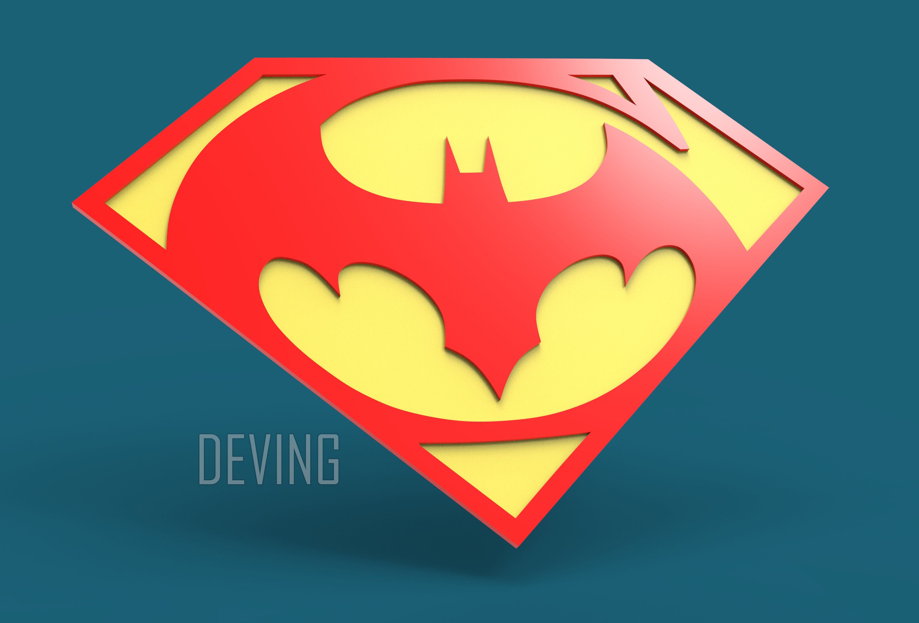 SUPERBAT EMBLEM 3D FILE - Etsy