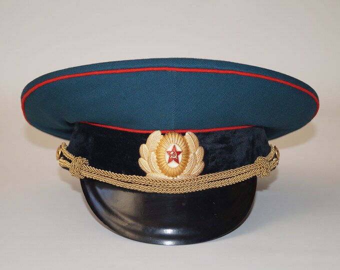 Soviet Cap Officer Cap Soviet Army Old Hat Cap Made in Ussr Soviet Hat ...