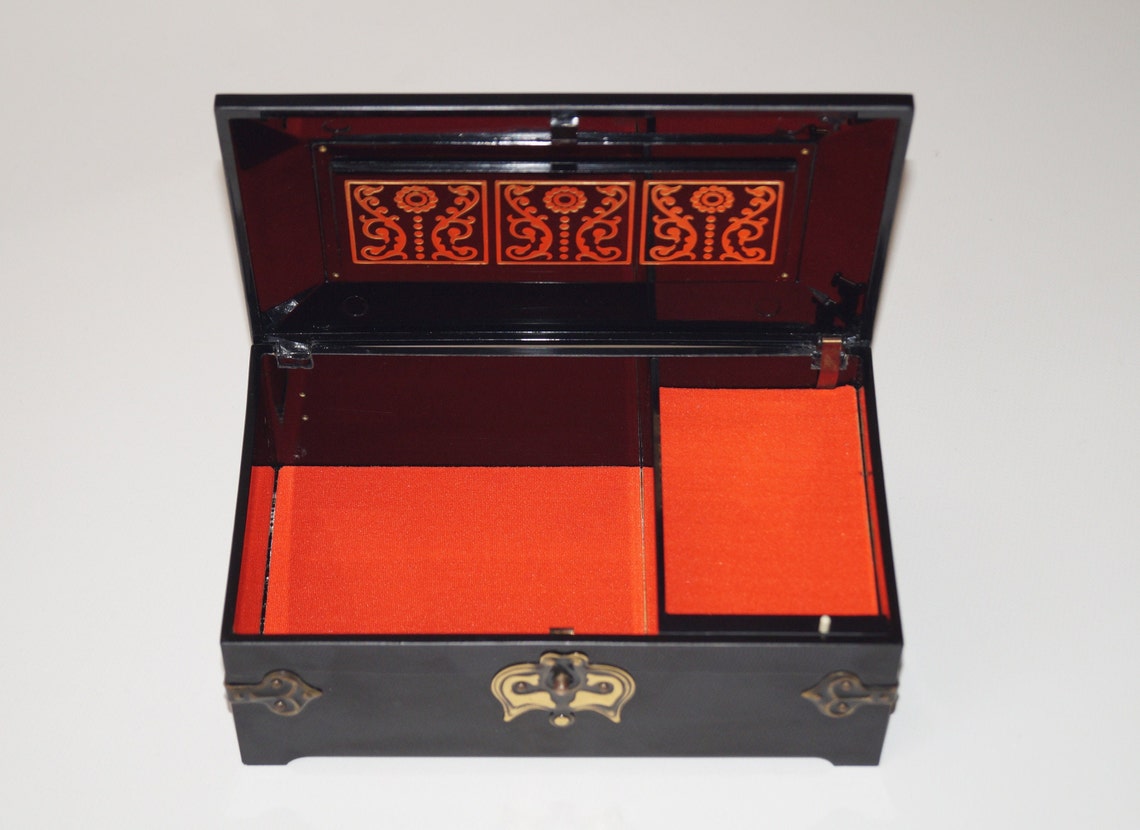 Soviet Box Music Box Box Ussr Jewellery Box Vintage Box Black - Etsy
