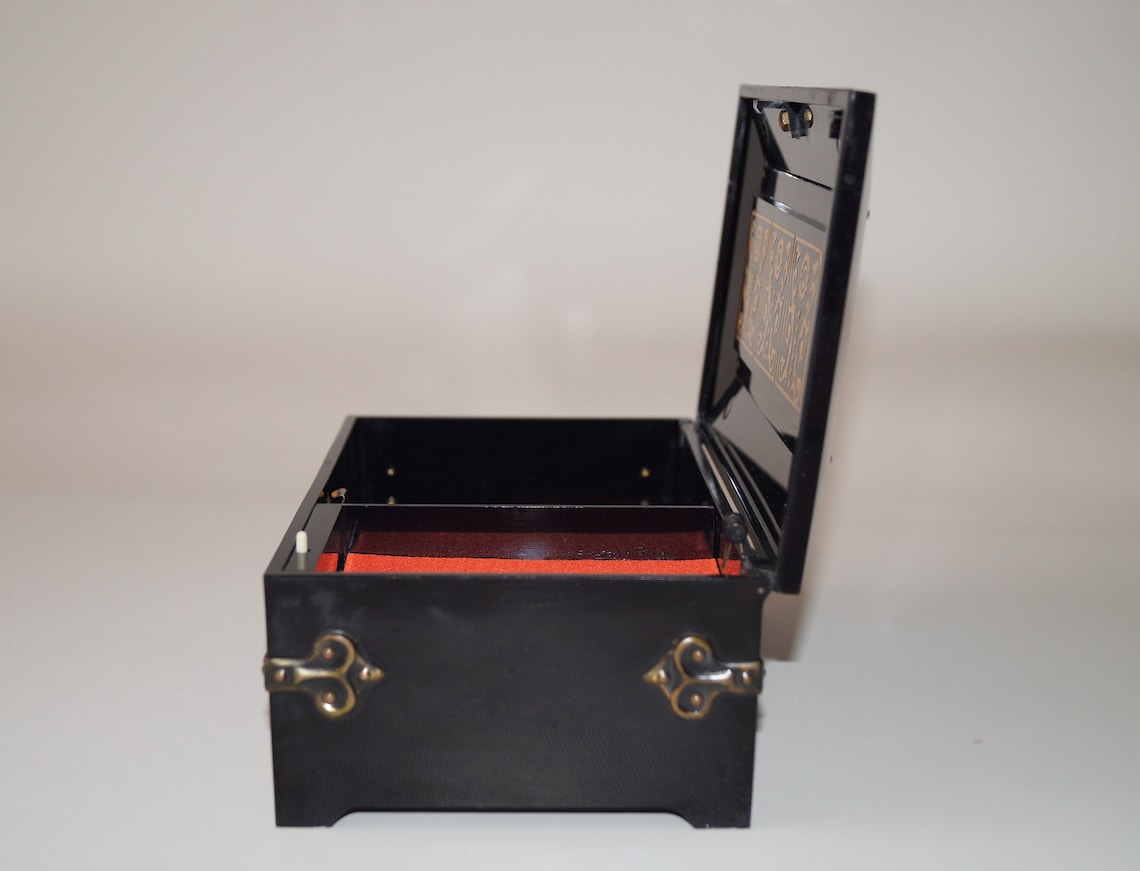 Soviet Box Music Box Box Ussr Jewellery Box Vintage Box Black - Etsy