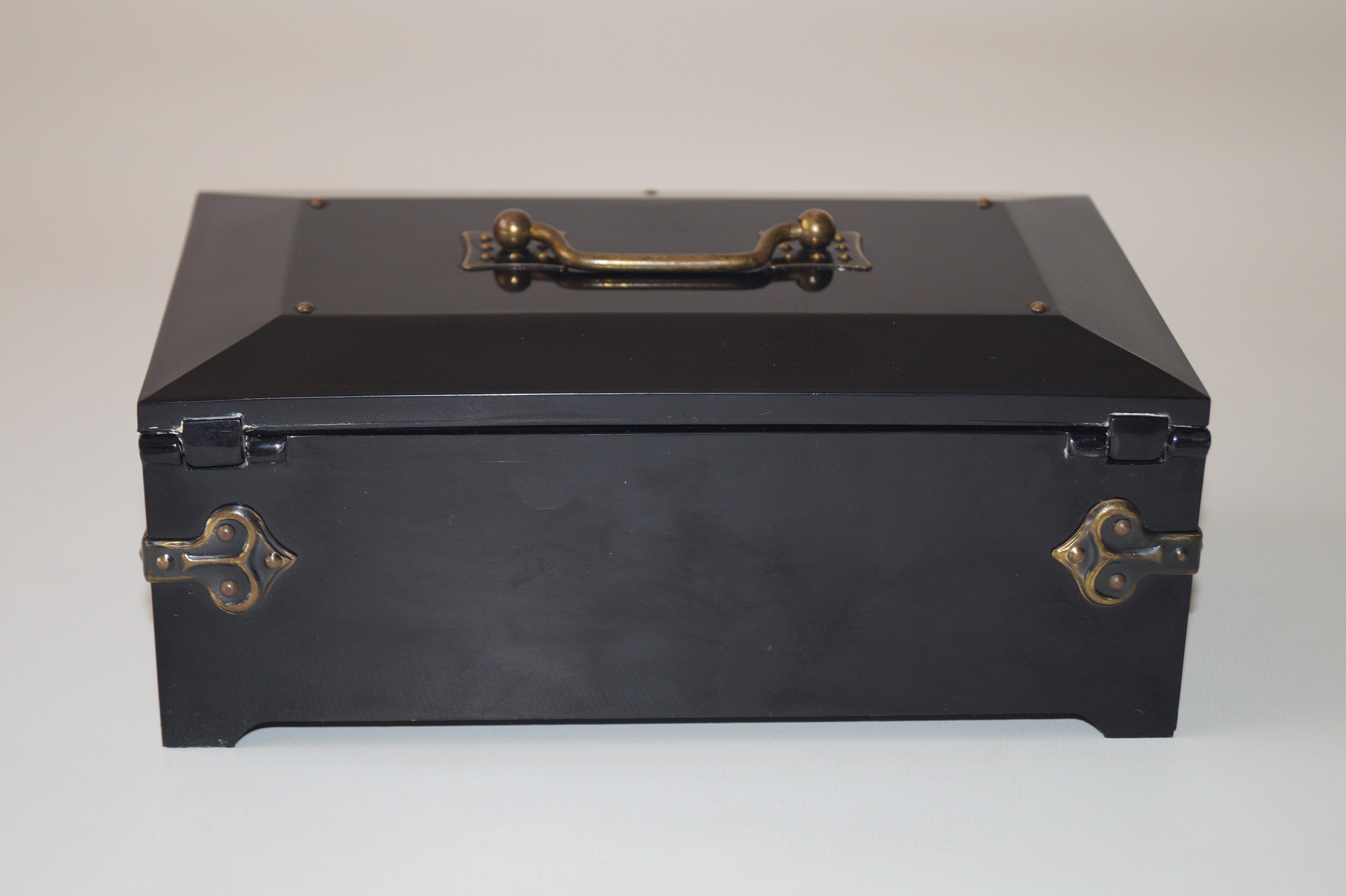 Soviet Box Music Box Box Ussr Jewellery Box Vintage Box Black - Etsy