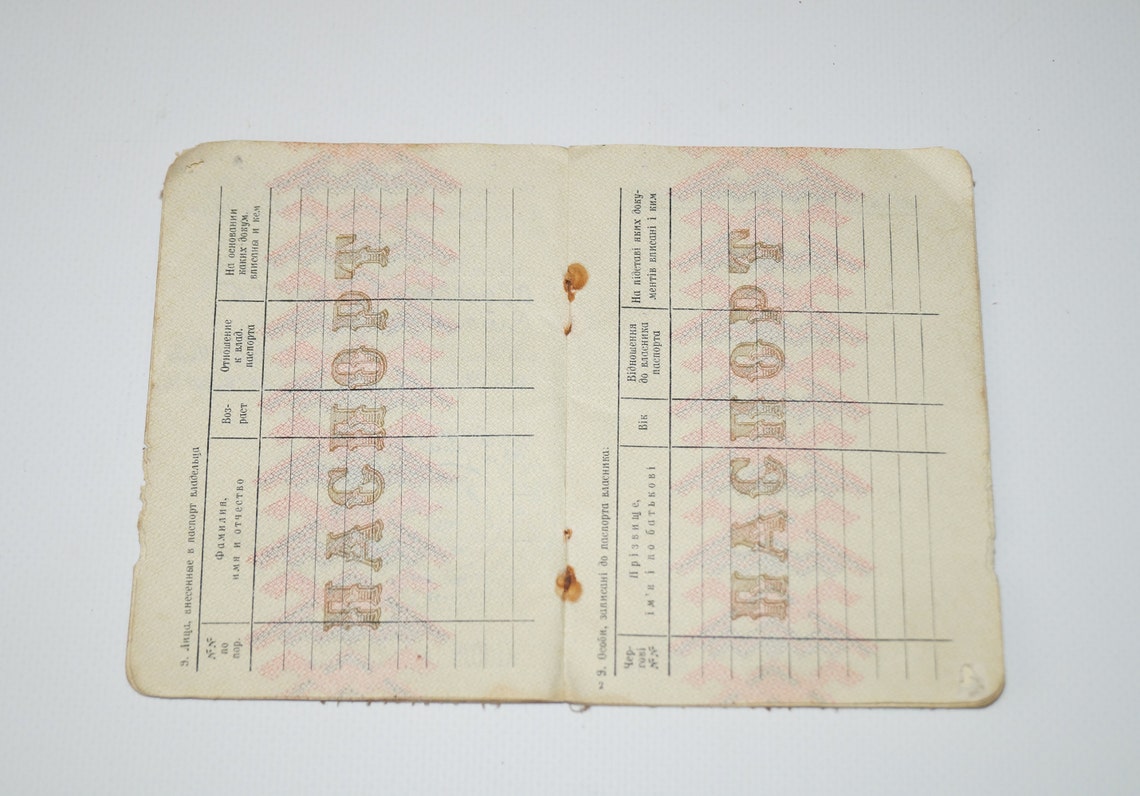 Passport Ussr Old Passport Soviet Union Rare Passport Rare | Etsy