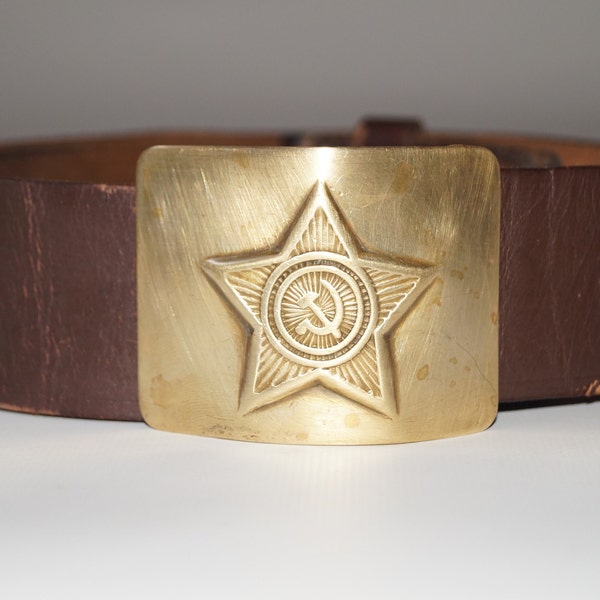 Soviet Leather Belt - Etsy