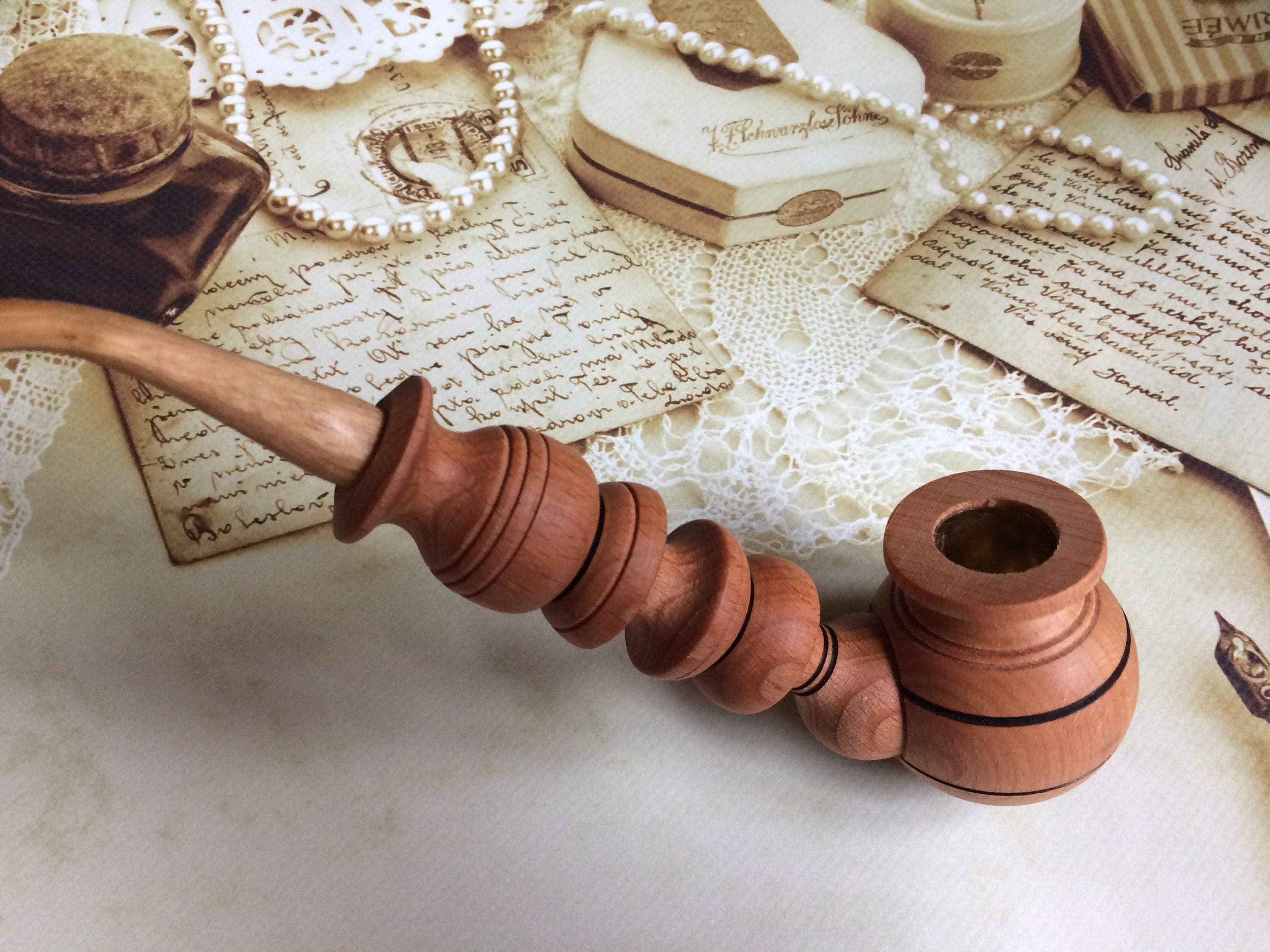 Accesorios para fumar Pipa de madera Pipa de tabaco Pipa de - Etsy España