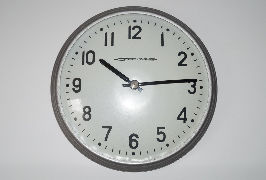 Station Clock Soviet Clock Industrial Clock Old Clock New Clock Wall ...