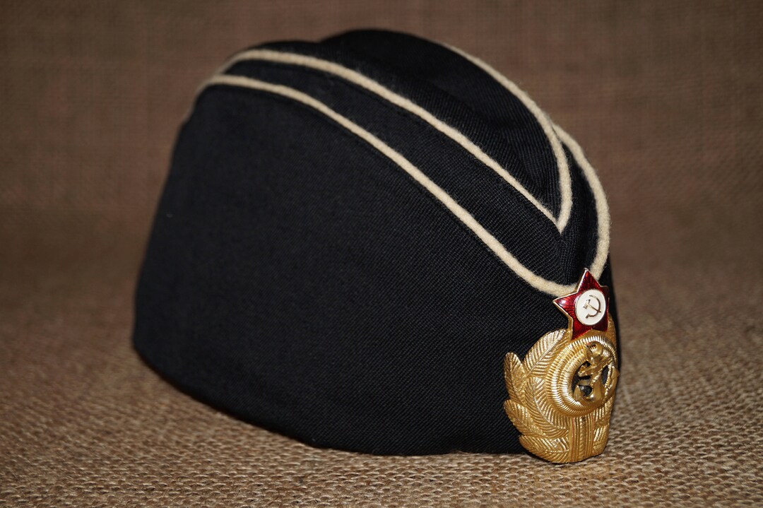 Sea Cap Sea Cap Ussr Soviet Officer Cap Soviet Militaria Vintage Ussr ...