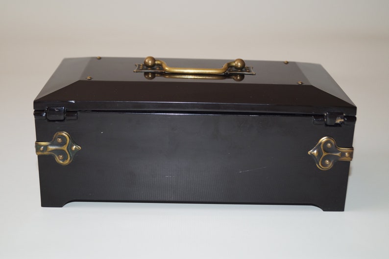 Soviet box Music box Box ussr Jewellery box Vintage box Black | Etsy