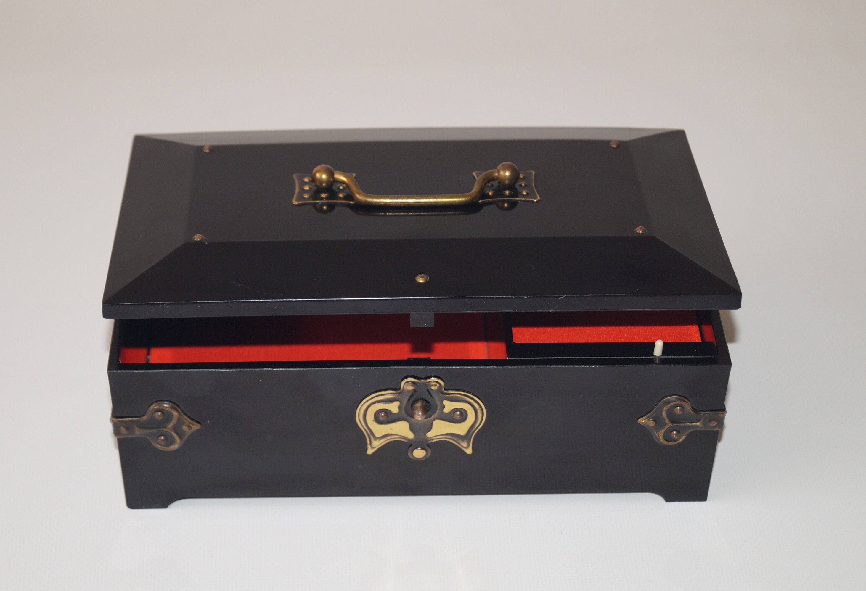 Soviet Box Music Box Box Ussr Jewellery Box Vintage Box Black - Etsy