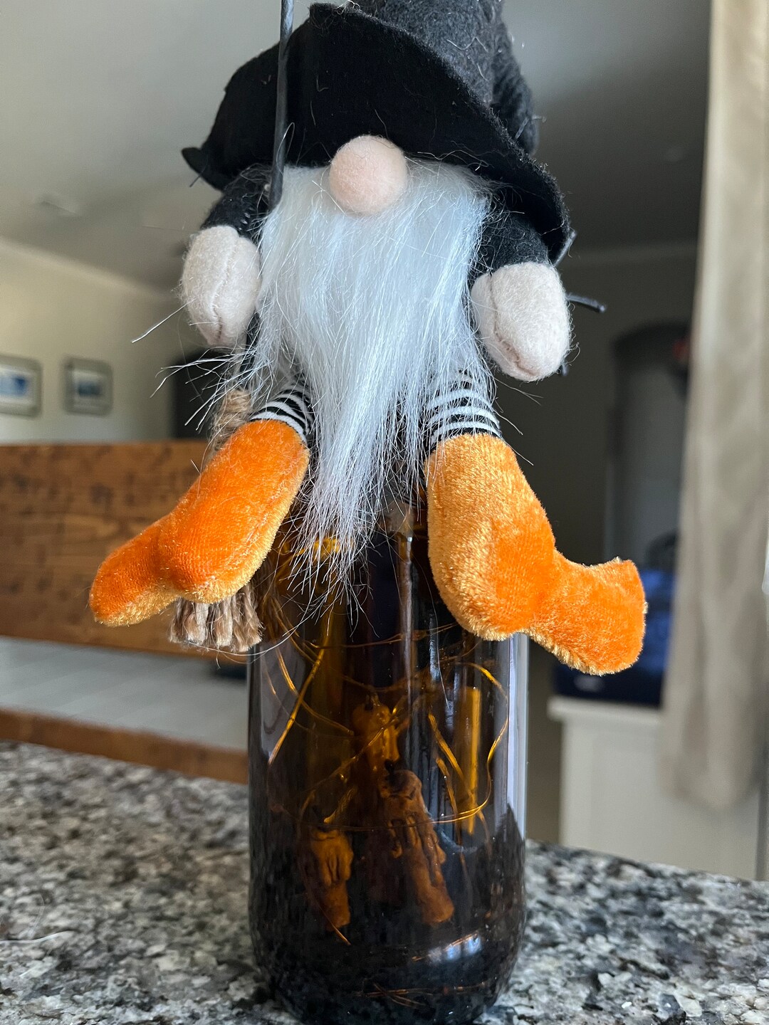 Upcycled Ginger Beer Bottle Halloween Gnome - Etsy