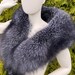 Blue Frost Fox Fur Collar 40' 100cm Saga Furs Natural Fur Collar ...