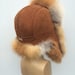 Red Fox Fur Trapper Hat With Suede for a Men's 22.5 23' Inch - Etsy