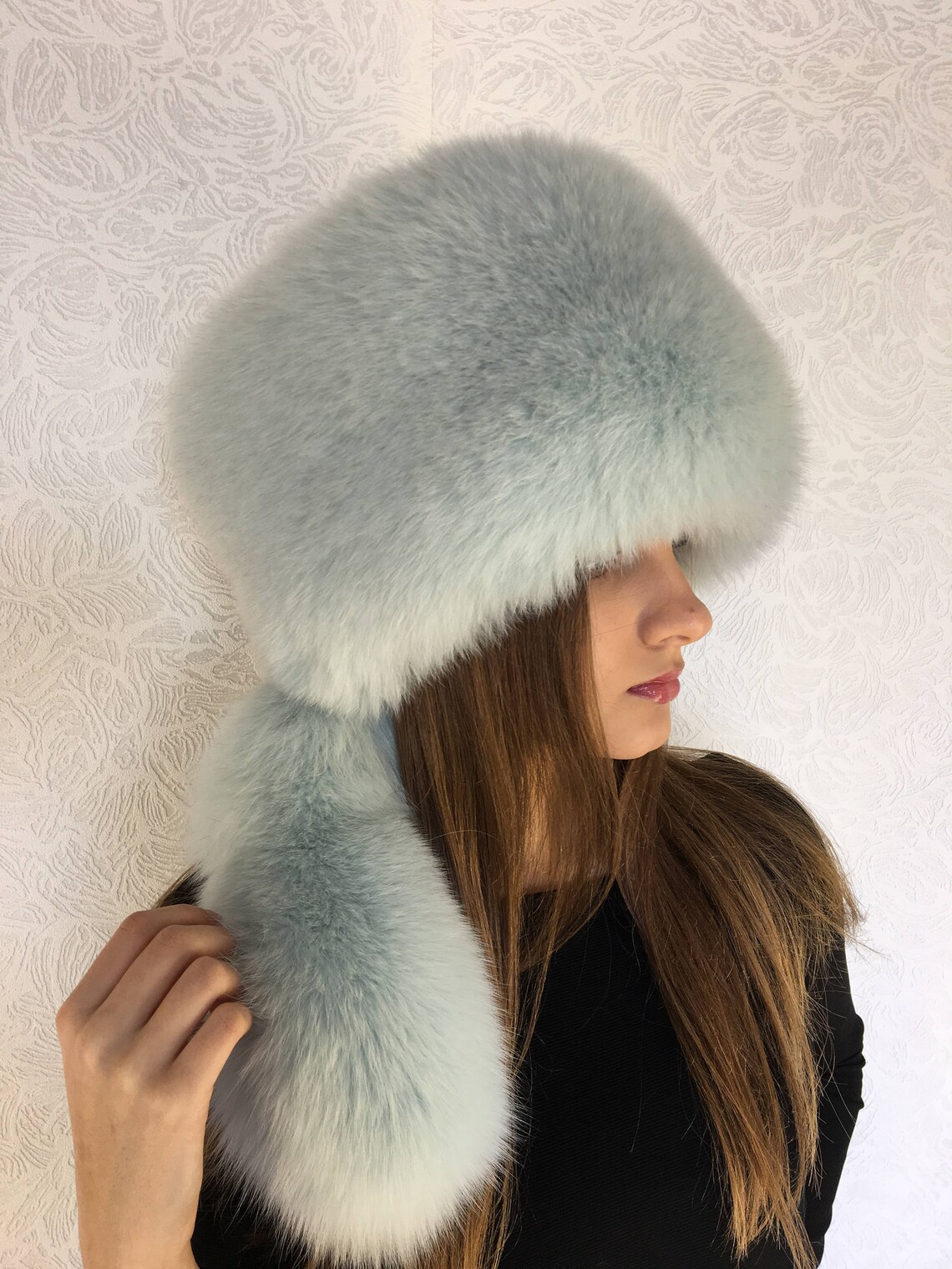 Arctic Fox Fur Collar 50' Full Fur Hat Mint Color Fur Set - Etsy