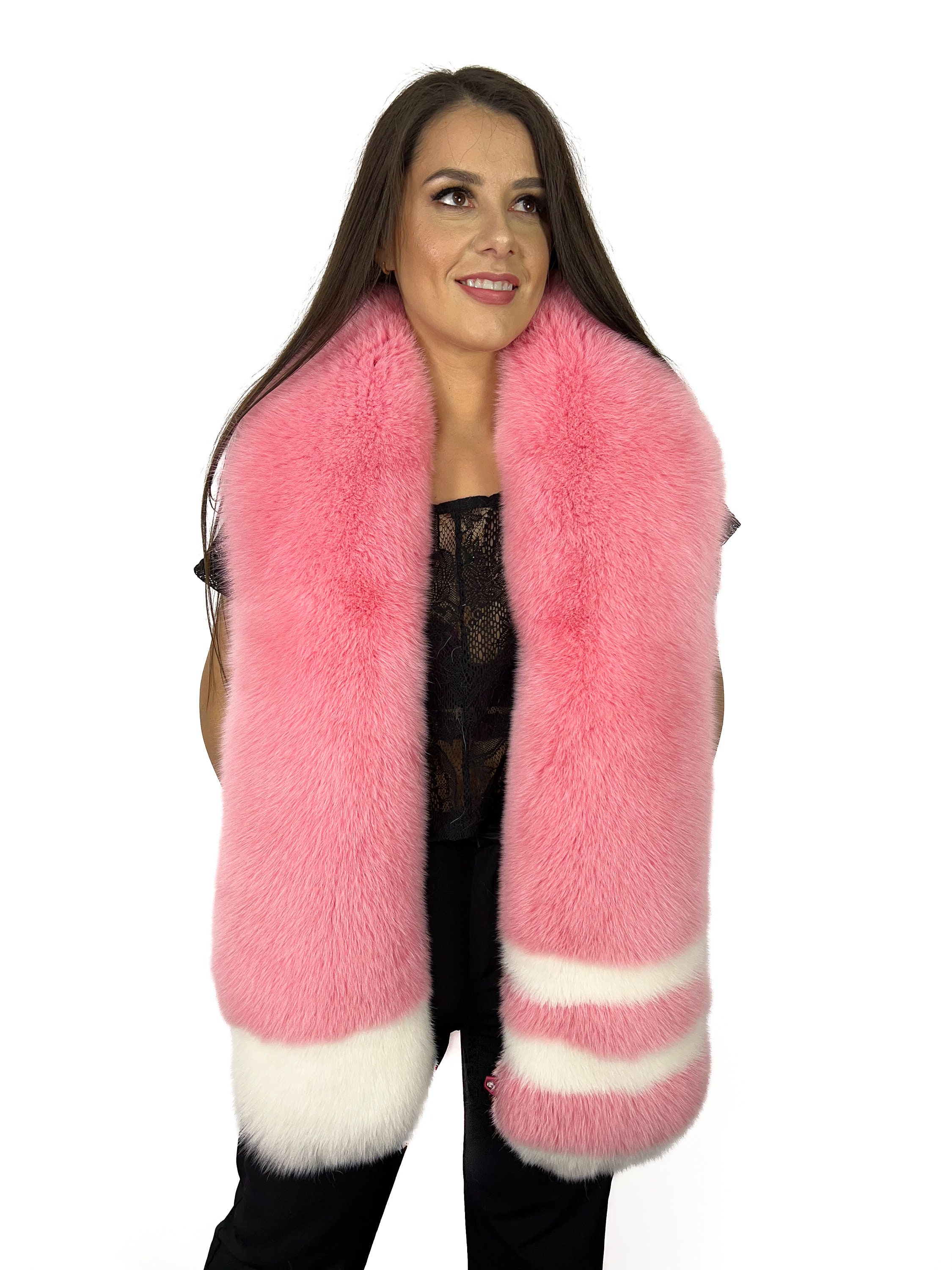Arctic Fox Fur Stole 70' 180cm Saga Furs Boa Light Pink - Etsy