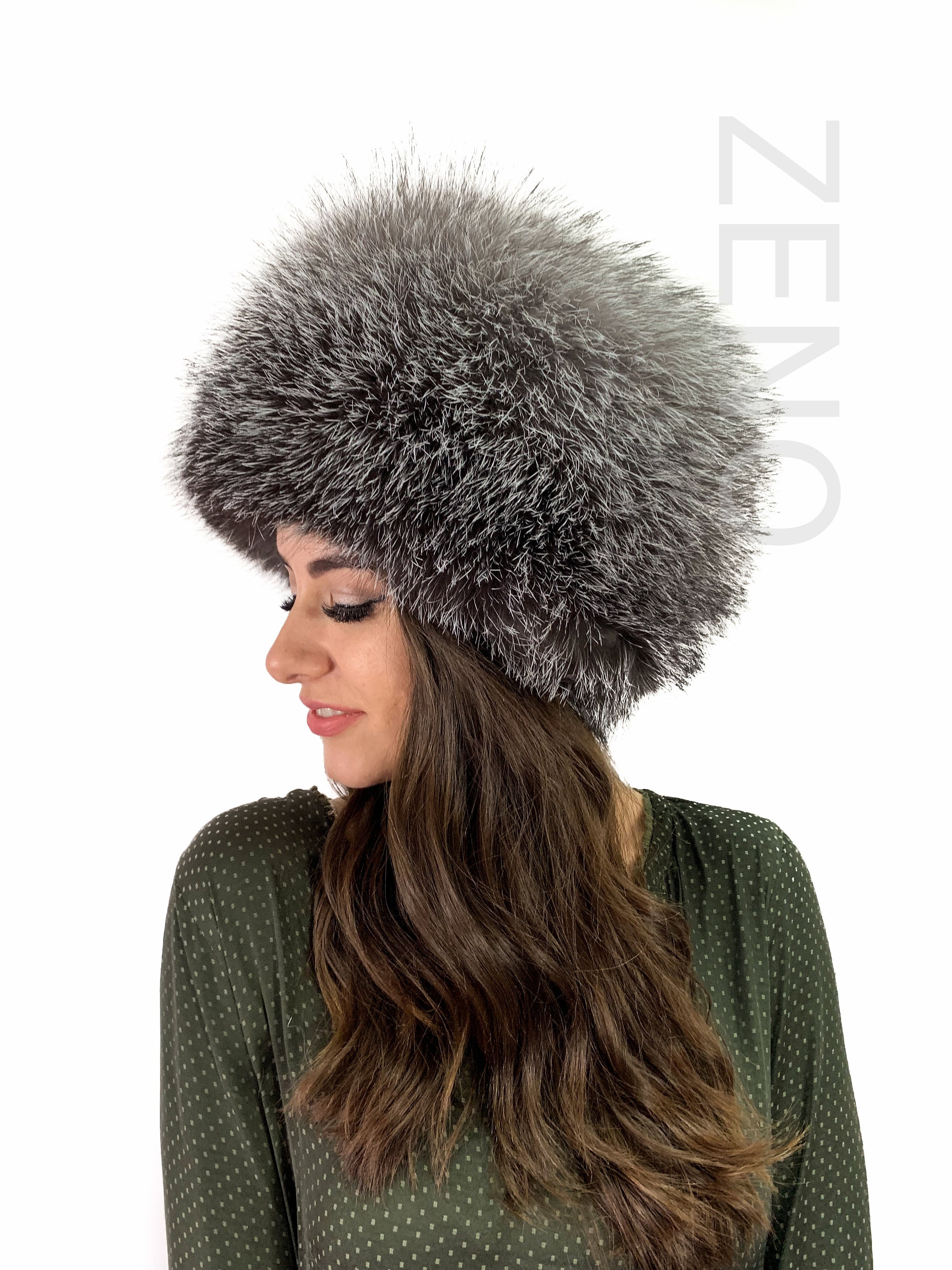 Natural Blue Frost Fox Fur Hat Saga Furs All Full Hat - Etsy UK