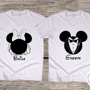 Disney Bride and Groom // Couple Shirts // Disney Honeymoon // Disney ...