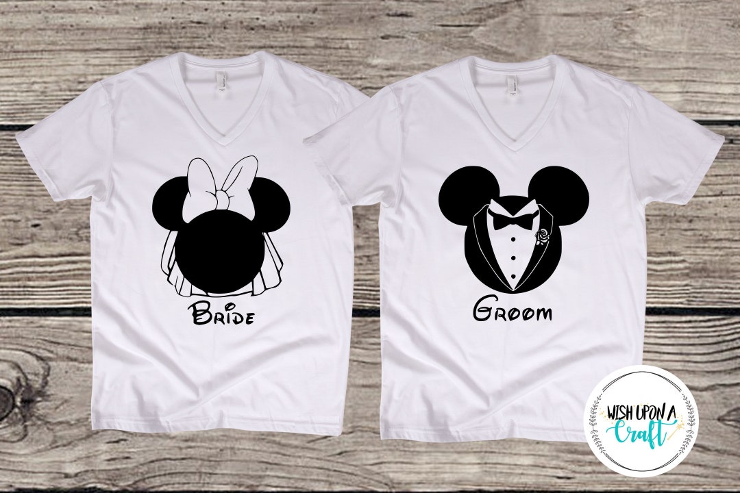 Disney Bride and Groom // Couple Shirts // Disney Honeymoon // Disney ...