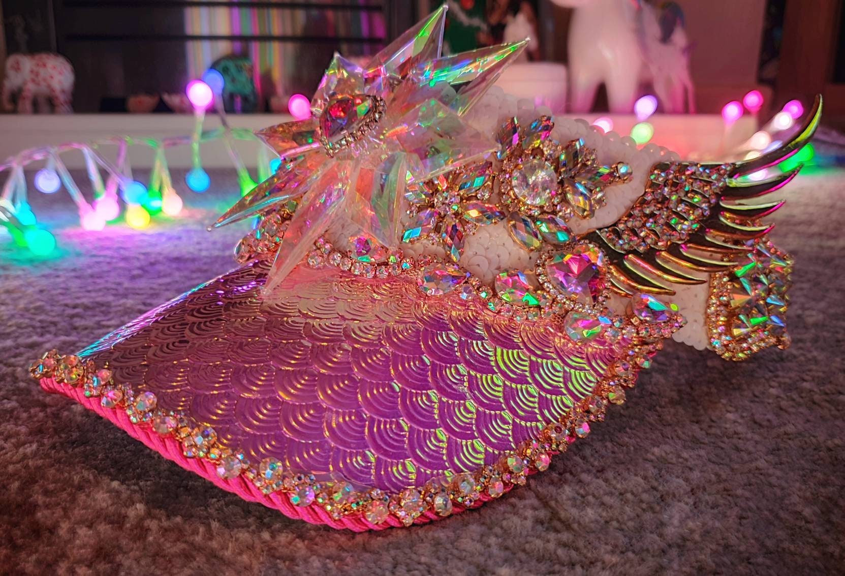 Sparkle Sprite, Crystal Encrusted Visor With Built in Lights - Etsy