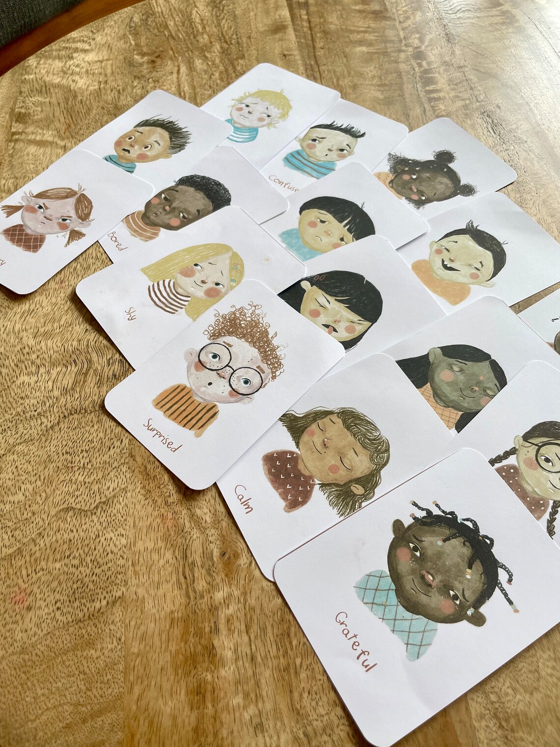 Printable Feeling Flashcards for Kids and Toddlers,montessori Material ...