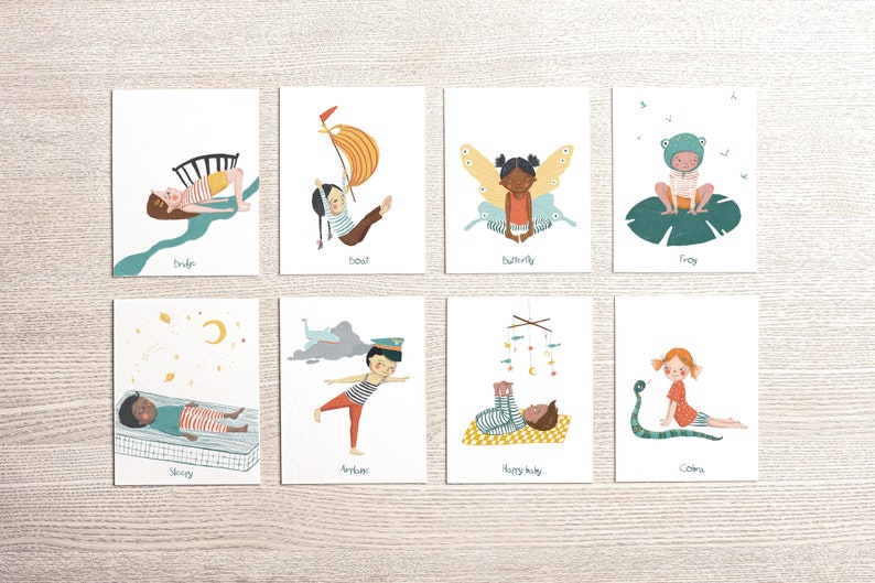 Printable Yoga Poses Flashcards for Kids and Toddlers - Etsy