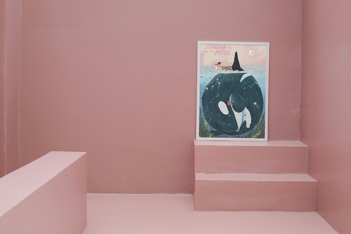 Sleeping Killer Whale/ Orca Poster Print 12x18 Inches - Etsy