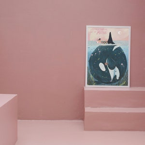 Sleeping Killer Whale/ Orca Poster Print 12x18 Inches - Etsy