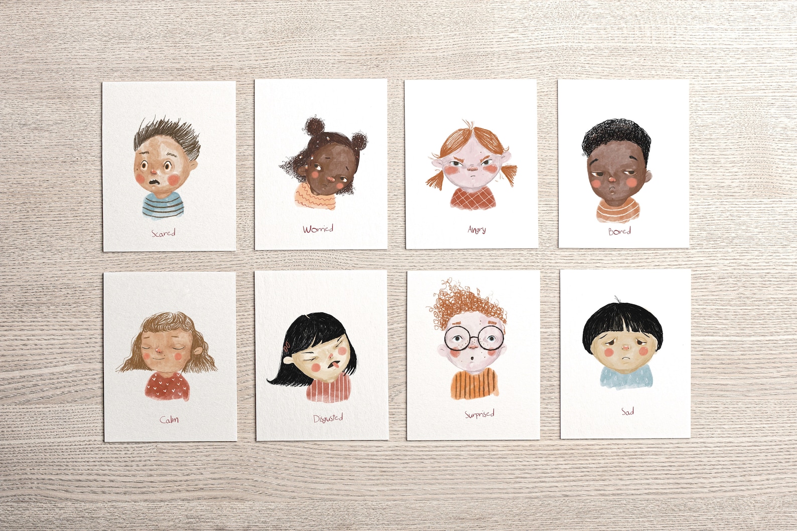 Printable Feeling Flashcards for Kids and Toddlers,montessori Material ...