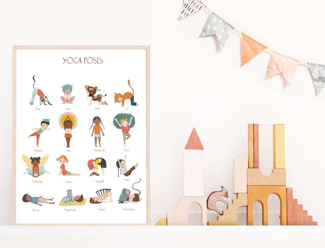 Printable Yoga Poses Poster for Kids and Toddlers - Etsy