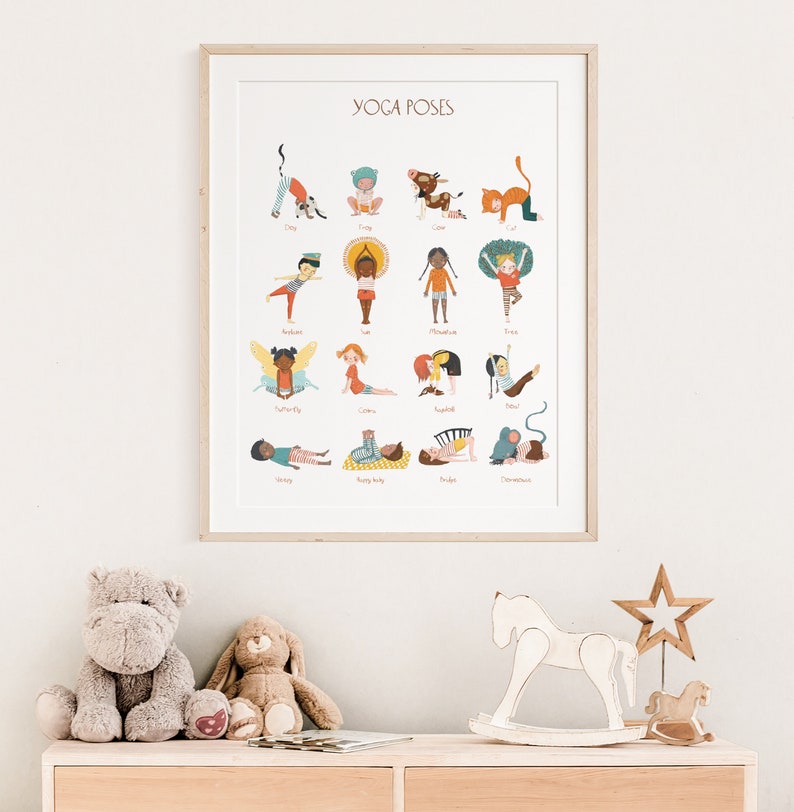Printable Yoga Poses Poster for Kids and Toddlers - Etsy