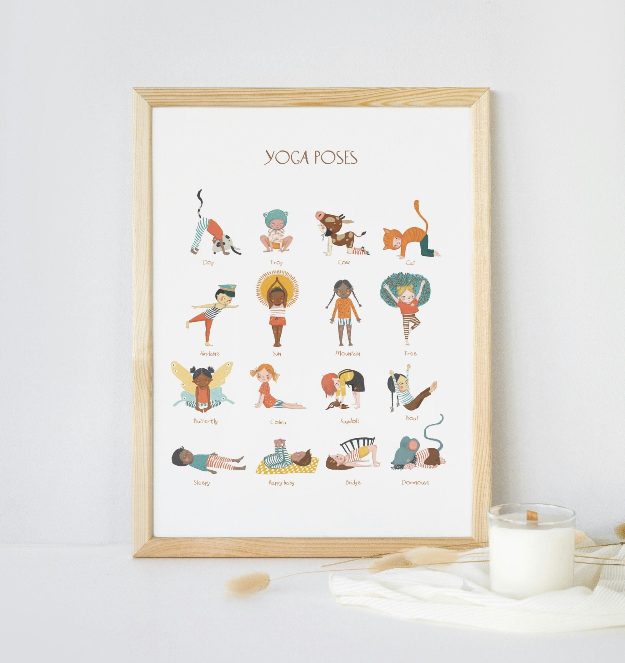 Printable Yoga Poses Poster for Kids and Toddlers - Etsy