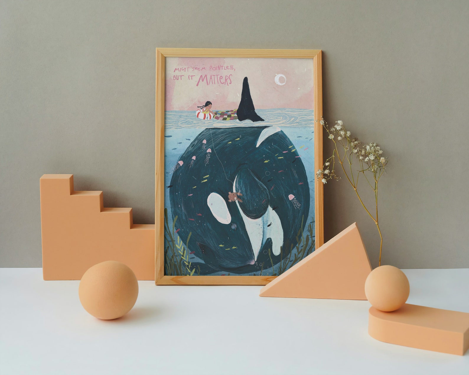 Sleeping Killer Whale/ Orca Poster Print 12x18 Inches - Etsy