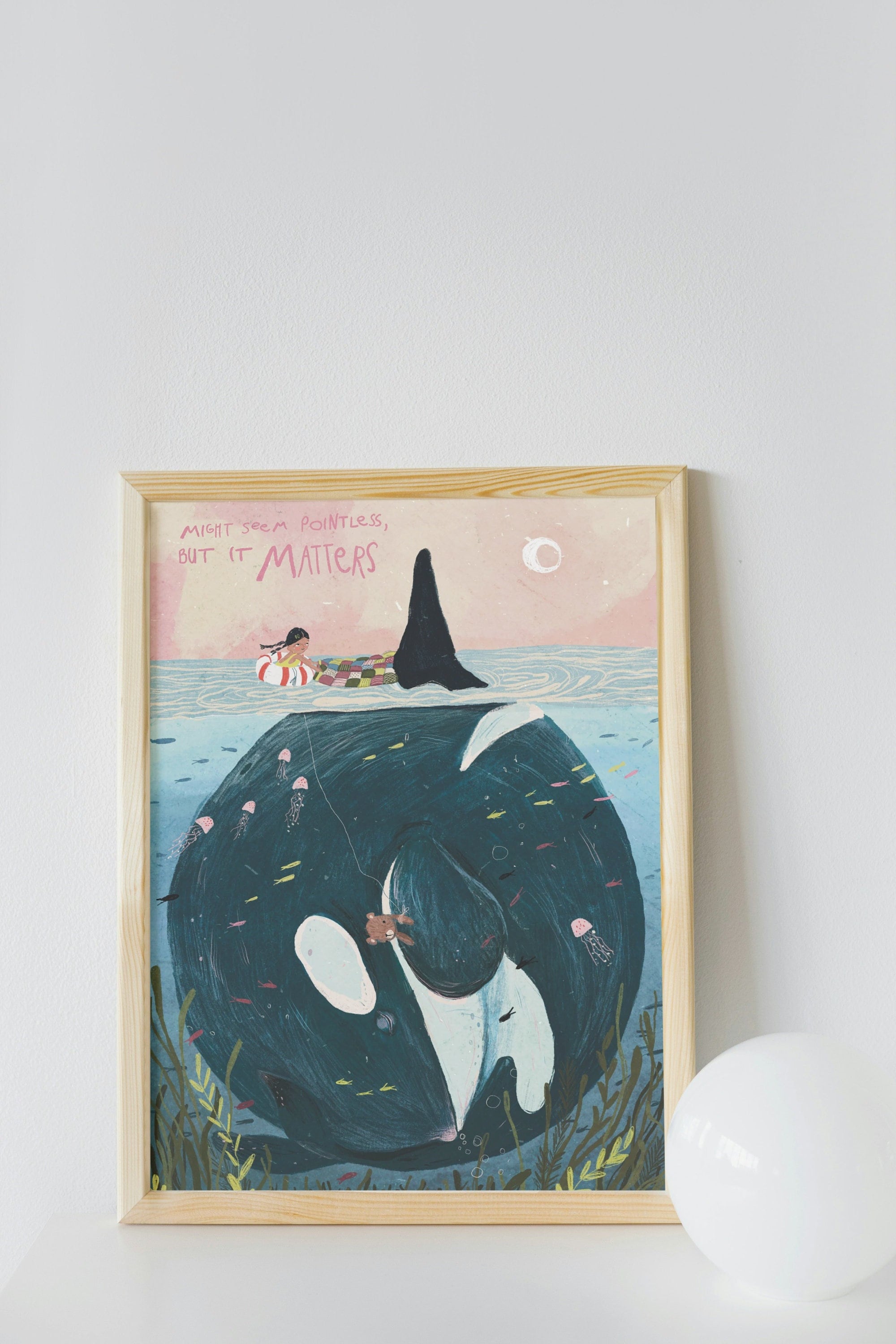 Sleeping Killer Whale/ Orca Poster Print 12x18 Inches - Etsy