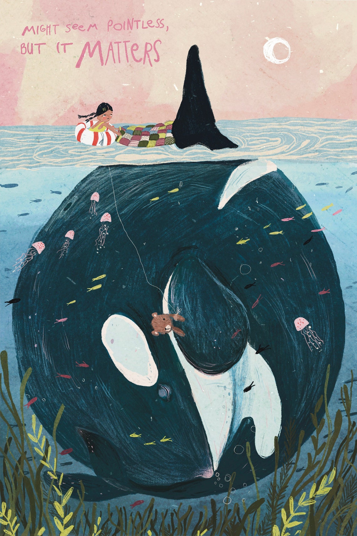 Sleeping Killer Whale/ Orca Poster Print 12x18 Inches - Etsy