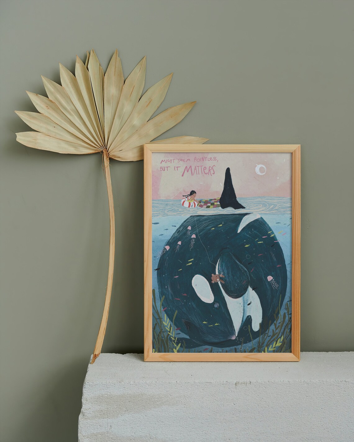Sleeping Killer Whale/ Orca Poster Print 12x18 Inches - Etsy