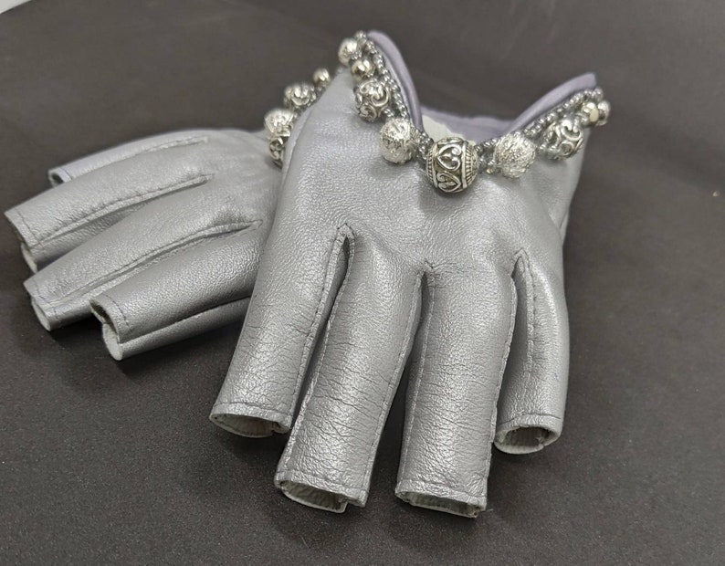 Silver Grey Metallic Colour Genuine Leather Gloves With - Etsy