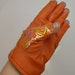 Orange Leather Fingerless Gloves Women's Short Style - Etsy