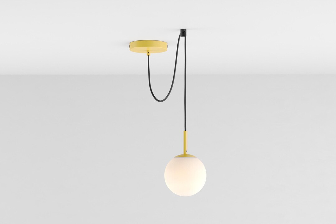 Zoe Ceiling Pendant Hanging Light Yellow Kitchen Island Fixture Lamp ...